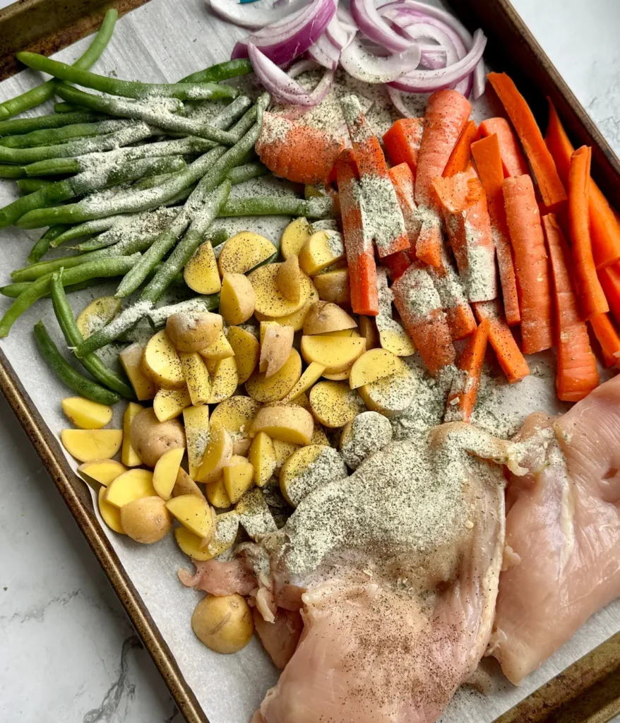 Customizable Chicken and Veggie Sheet Pan Dinner {3 Ways} - Moderately ...